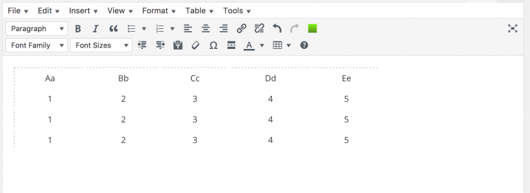 Advanced TinyMCE Plugin: Tables – Learning the World